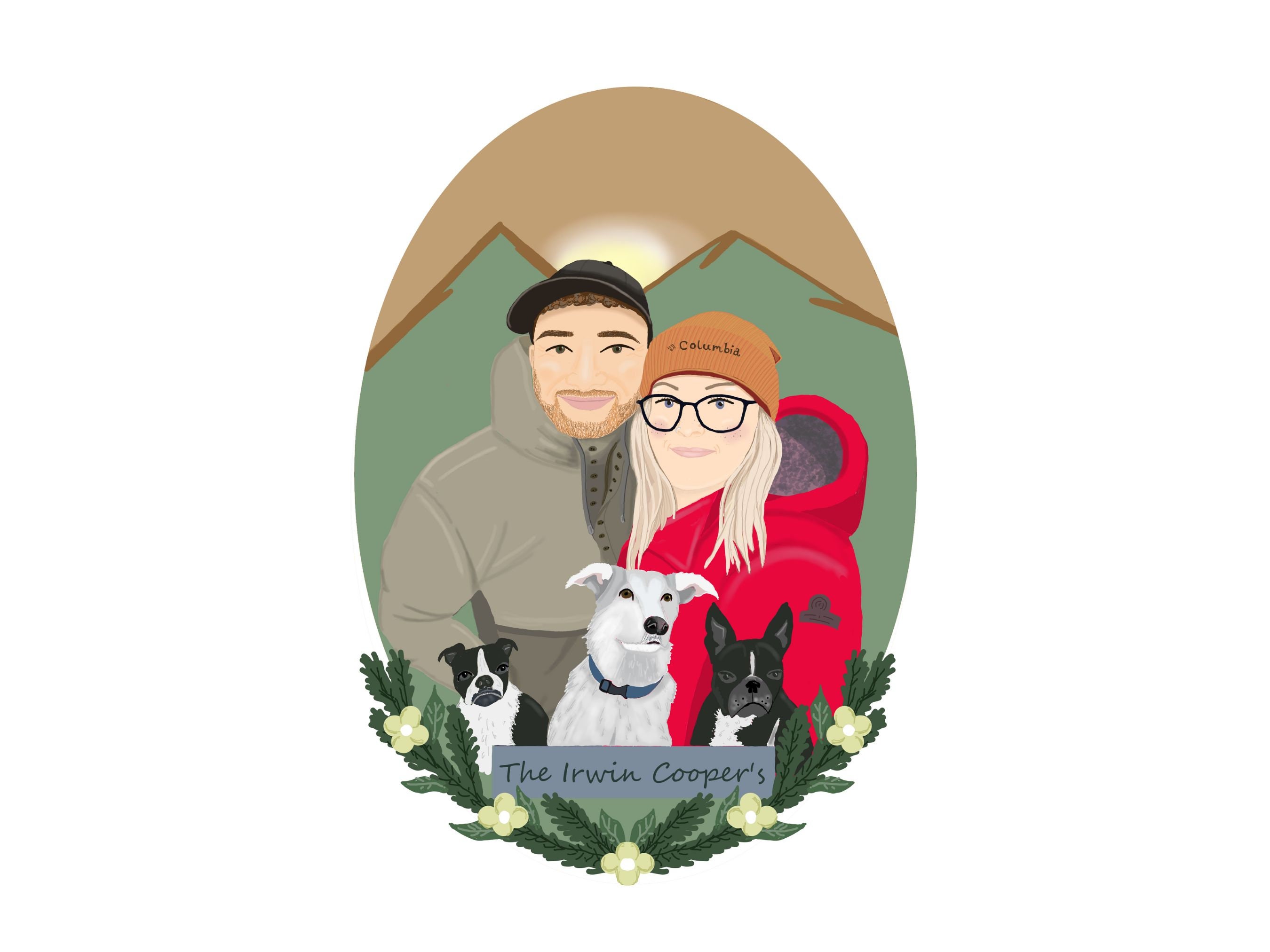 Custom Family Portrait From Photo, DIGITAL DOWNLOAD, Personalised ...