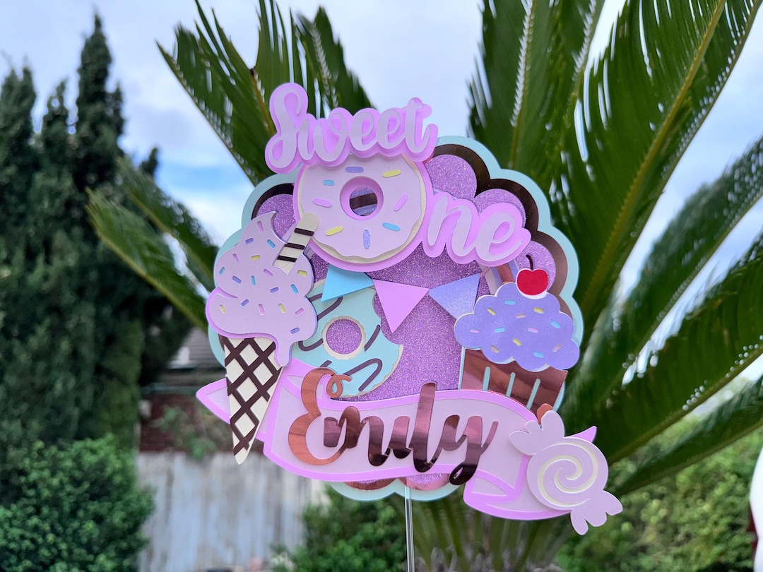 Sweet One - Candyland Themed Cake Topper - Etsy