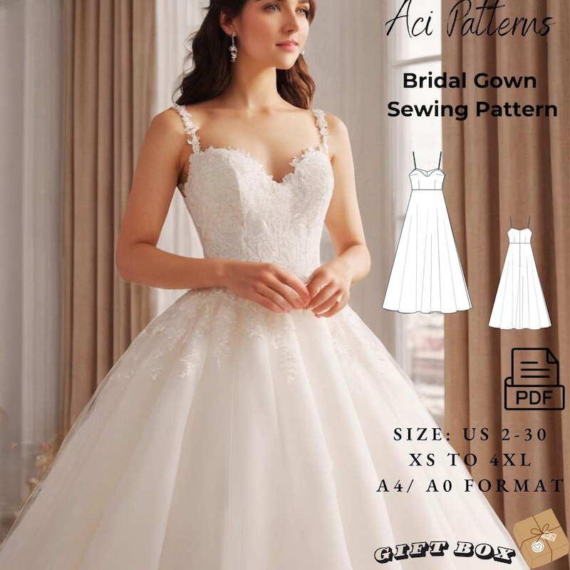 Wedding Gown Pattern - Etsy