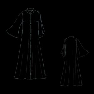 Abaya Pdf Sewing Pattern,a Line Dress,arabic National Dress Patterns ...