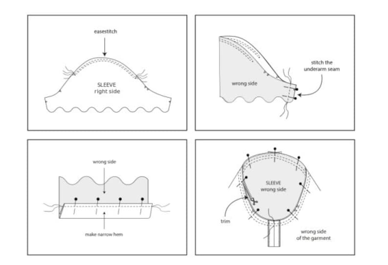 Sundress Square Neck Midi Bishop Sleeve Dress Sewing Pattern Size 2 to ...