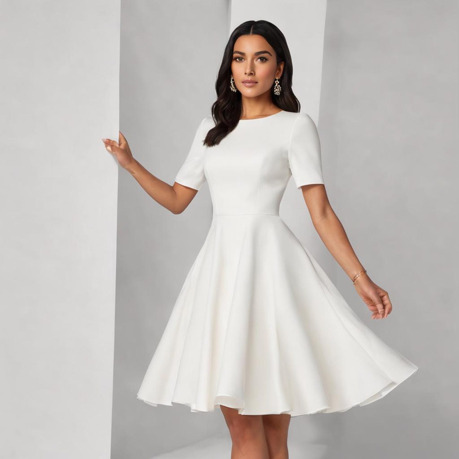 Round Neck Mini Dress,summer Dress Sewing Pattern,evening Dress ...