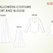 Halloween Dress Pattern, Gothic Witch Costume Dress Pattern,fantasy ...