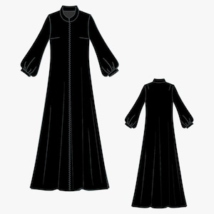 Abaya Pdf Sewing Pattern , A Line Dress , Arabic National Dress ...