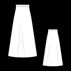 Satin Long Skirt Sewing Pattern-skirt Sewing Pattern-a Cut Skirt Sewing ...