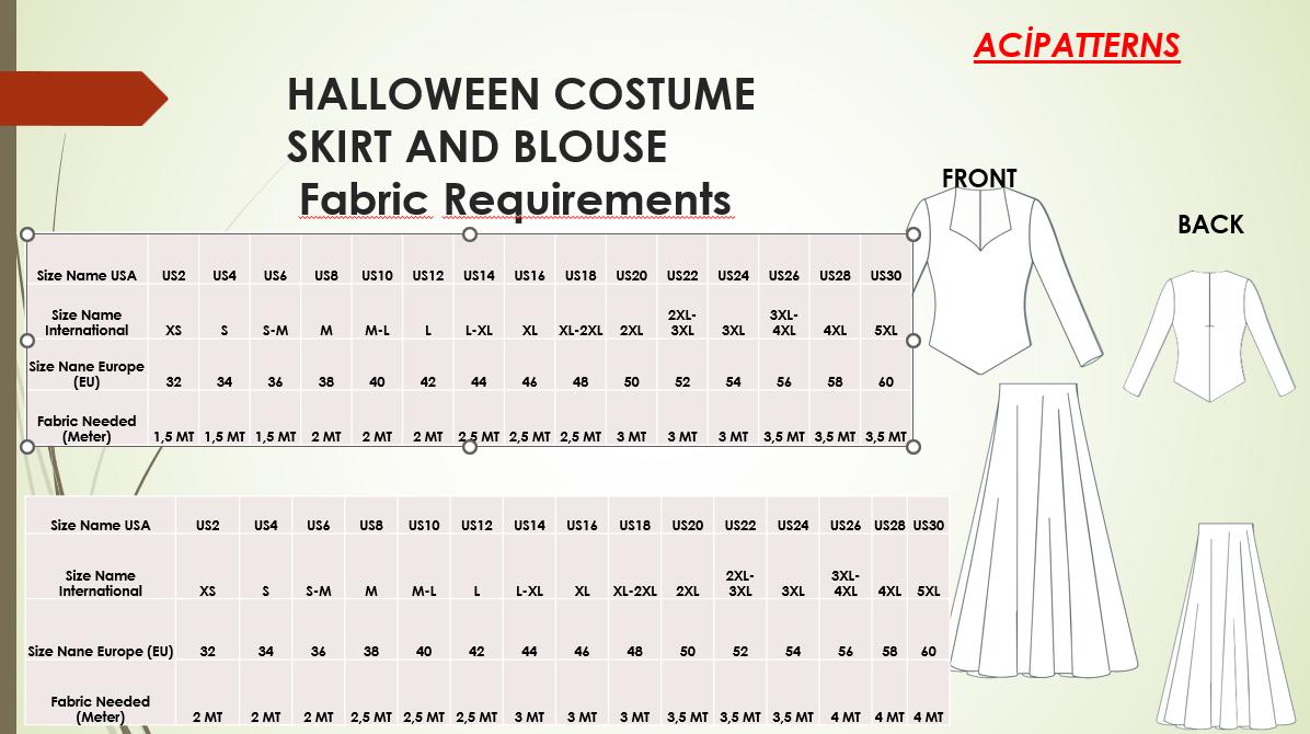 Halloween Dress Pattern, Gothic Witch Costume Dress Pattern,fantasy ...