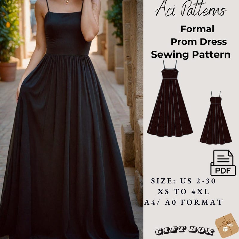 Prom Dress Pattern - Etsy
