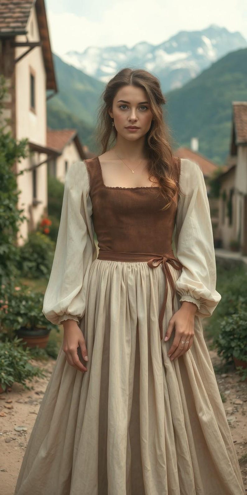 Viking Style Dress and Blouse Sewing Pattern-long-sleeved Maxi Dress ...