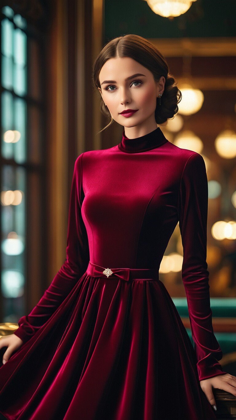 Vintage Velvet Dress,sewing Pattern Ladies Size 2 to 30-A4-US LETTER-A0 ...