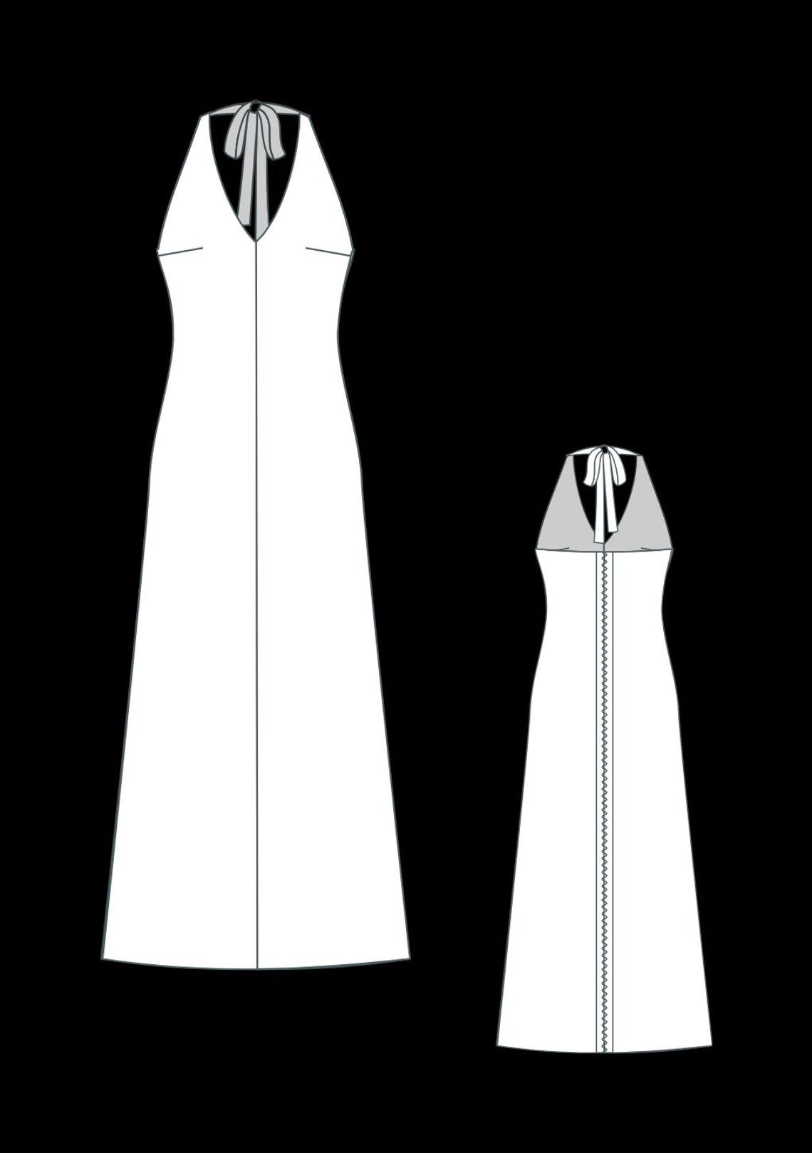 Halter Neck A-line Dress Sewing Pattern: Elegant Gown DIY (sizes 2-30 ...