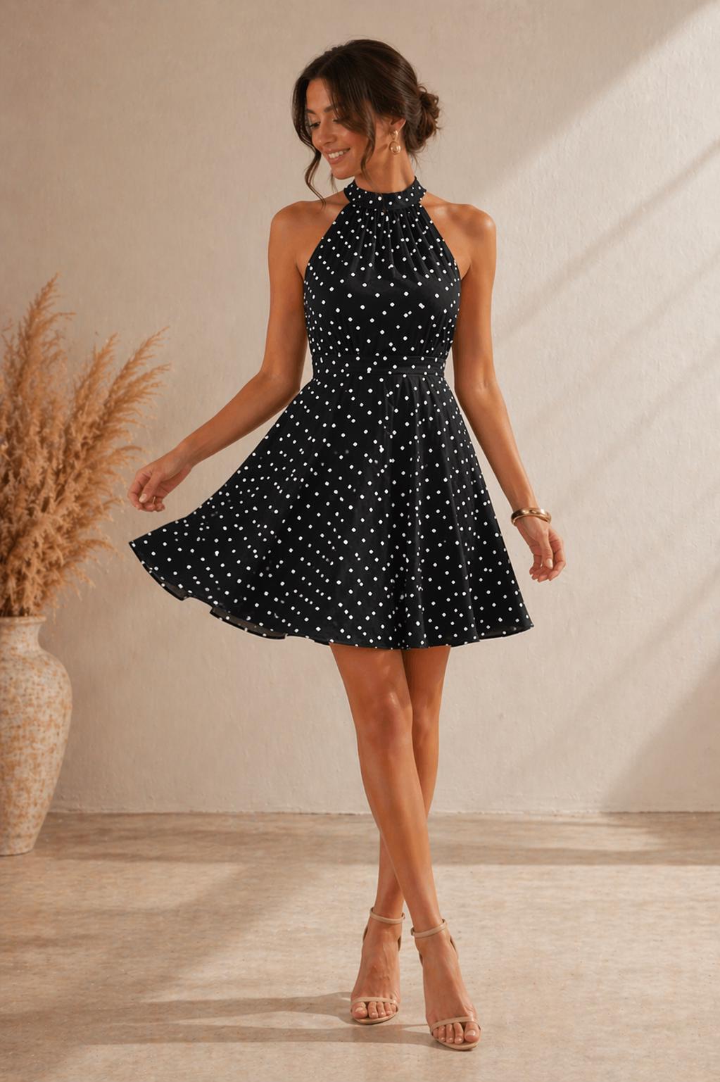 Halter Neck Dress Pattern PDF, Mini Summer Dress Sewing Pattern ...