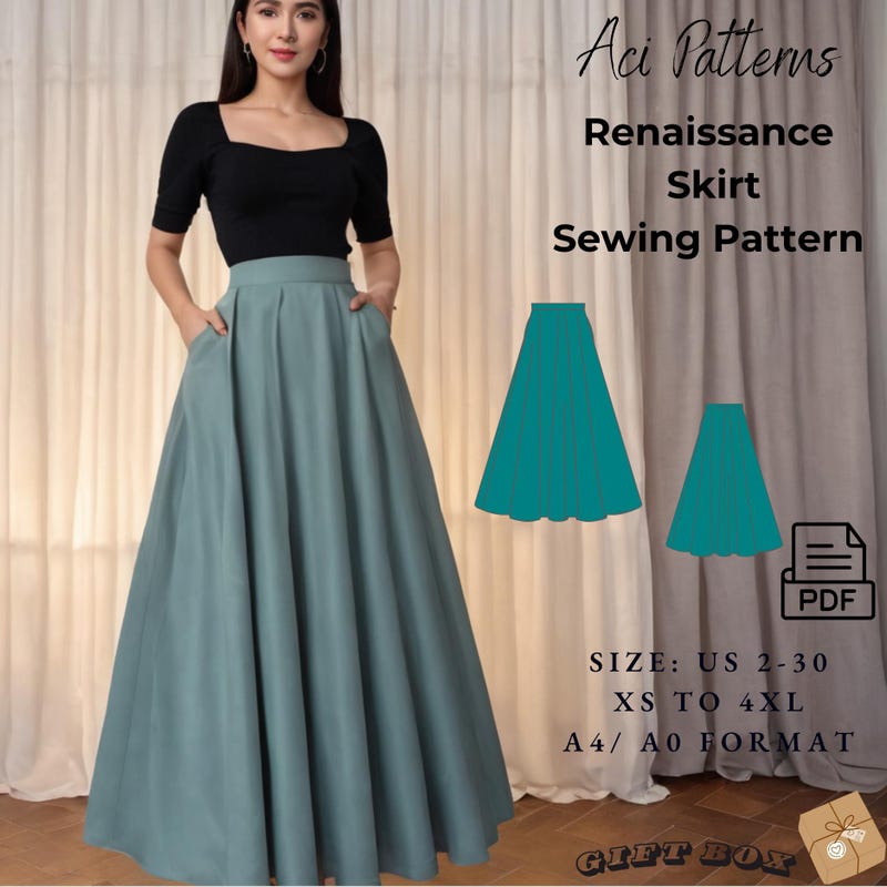 Skirt Pattern - Etsy
