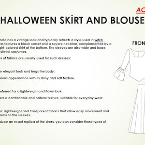 Halloween Dress Pattern, Gothic Witch Costume Dress Pattern,fantasy ...