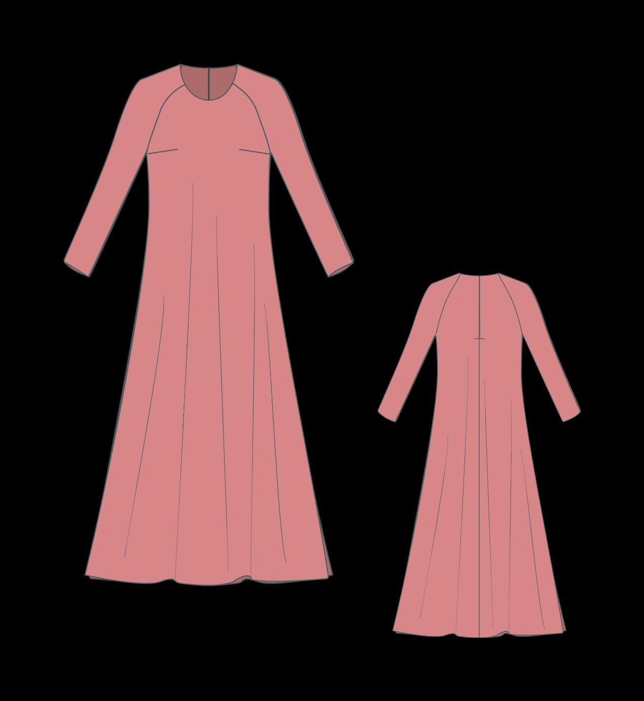 Abaya Pdf Sewing Pattern , A Line Dress , Arabic National Dress ...