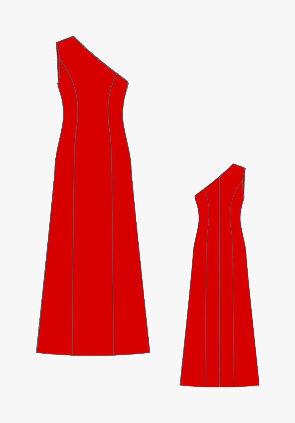 One Shoulder Prom Dress Sewing Pattern, Bodycon Maxi Evening Dress ...