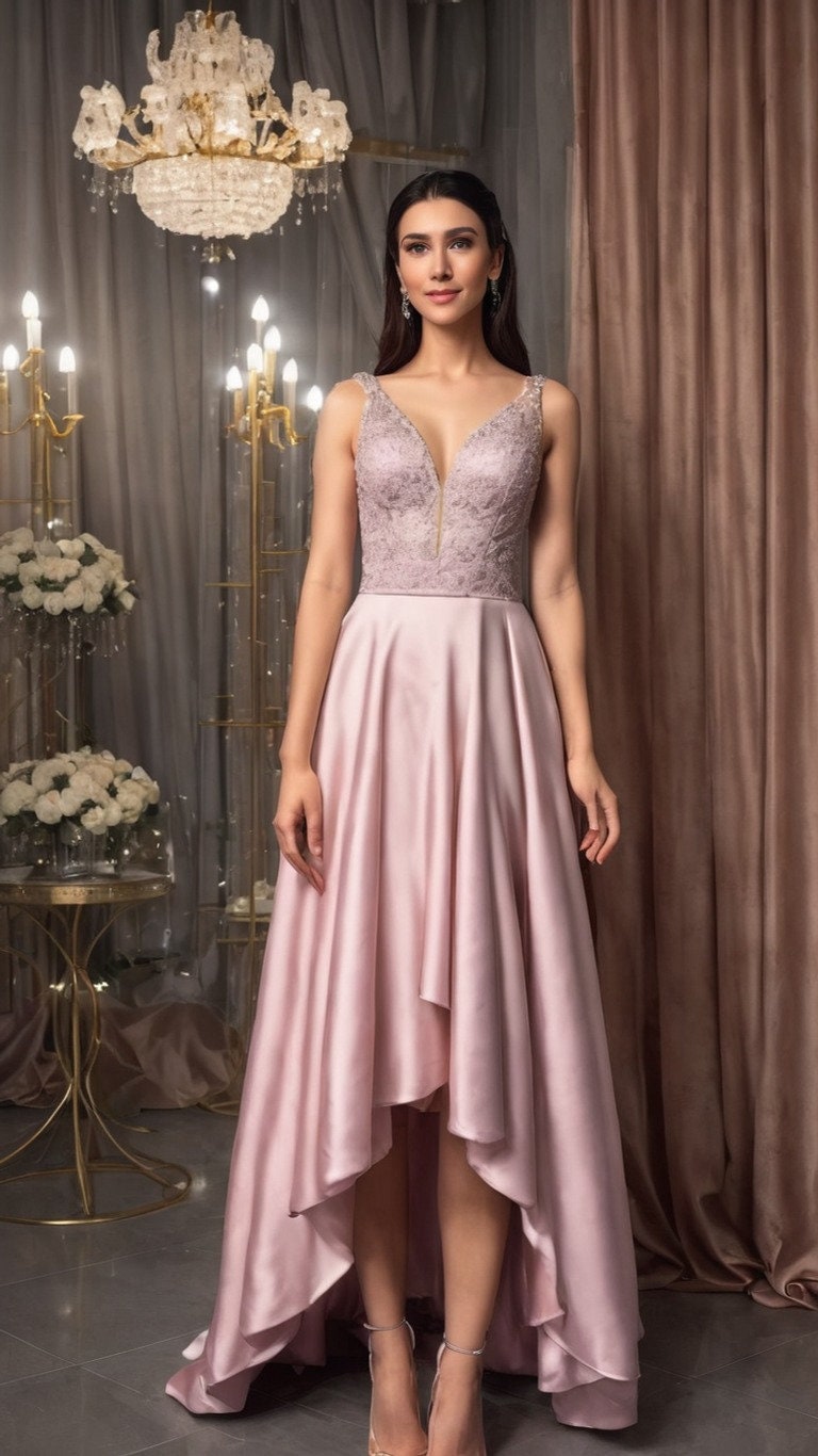 V Neck Cocktail Dress Pattern,high-low Dress Pattern, Fairy Dress ...