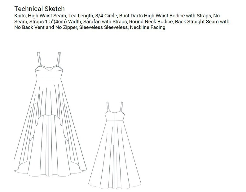 High-low Prom Dress Sewing Pattern, Homecoming Dress, Cocktail Dress ...
