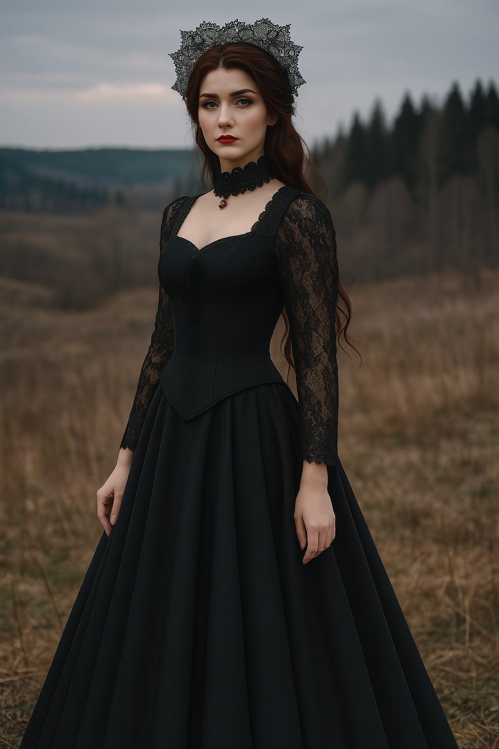 Halloween Dress Pattern, Gothic Witch Costume Dress Pattern,fantasy ...
