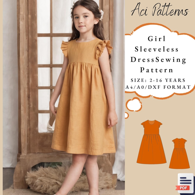 Childrens Dress Pattern - Etsy