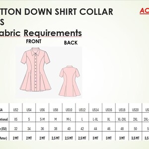 Shirt Dress Pattern Button Down Shirt Collar Dress Pattern Cottagecore ...