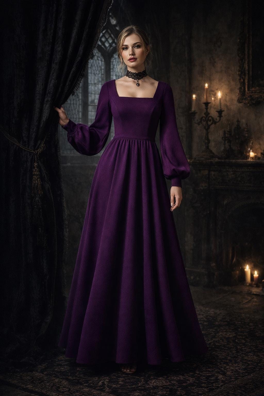 Square Neck Witch Cosplay Dress Sewing Pattern, XS-4XL (A4/A0 FORMAT ...