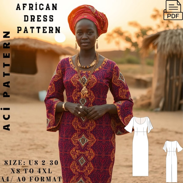 White African Dress - Etsy