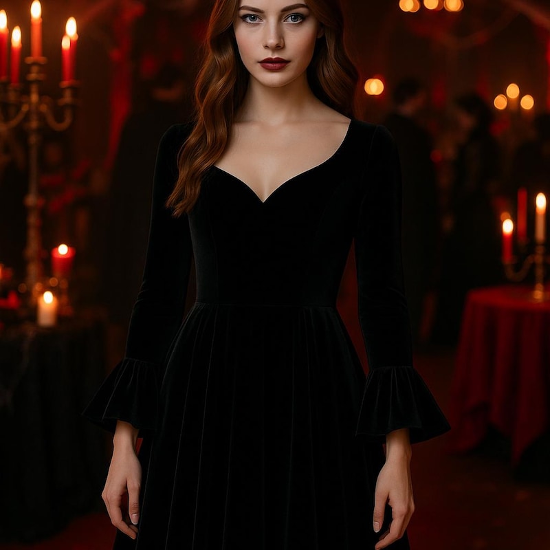 Gothic Velvet Dress - Etsy