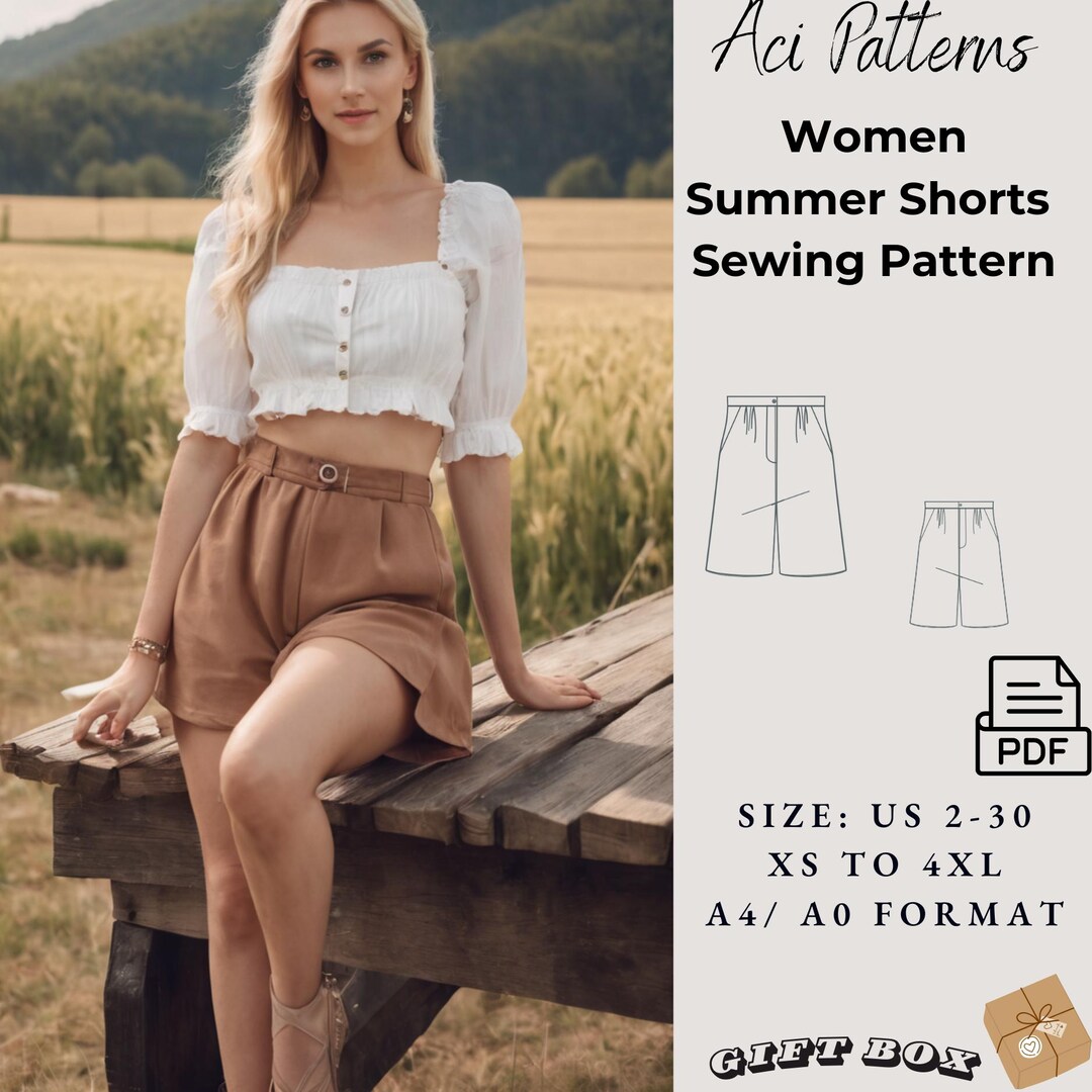 Summer Shorts Pattern | Women Shorts Pattern | Beginner Shorts Pattern ...