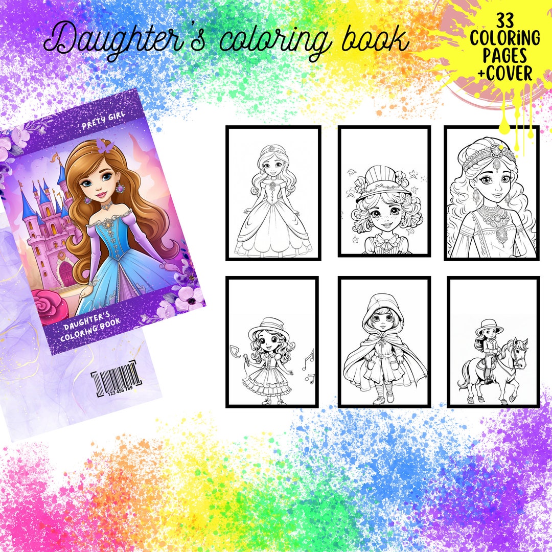 50 Pretty Lady , 33 Pretty Girl , Coloring Book, Adults , Kids ...
