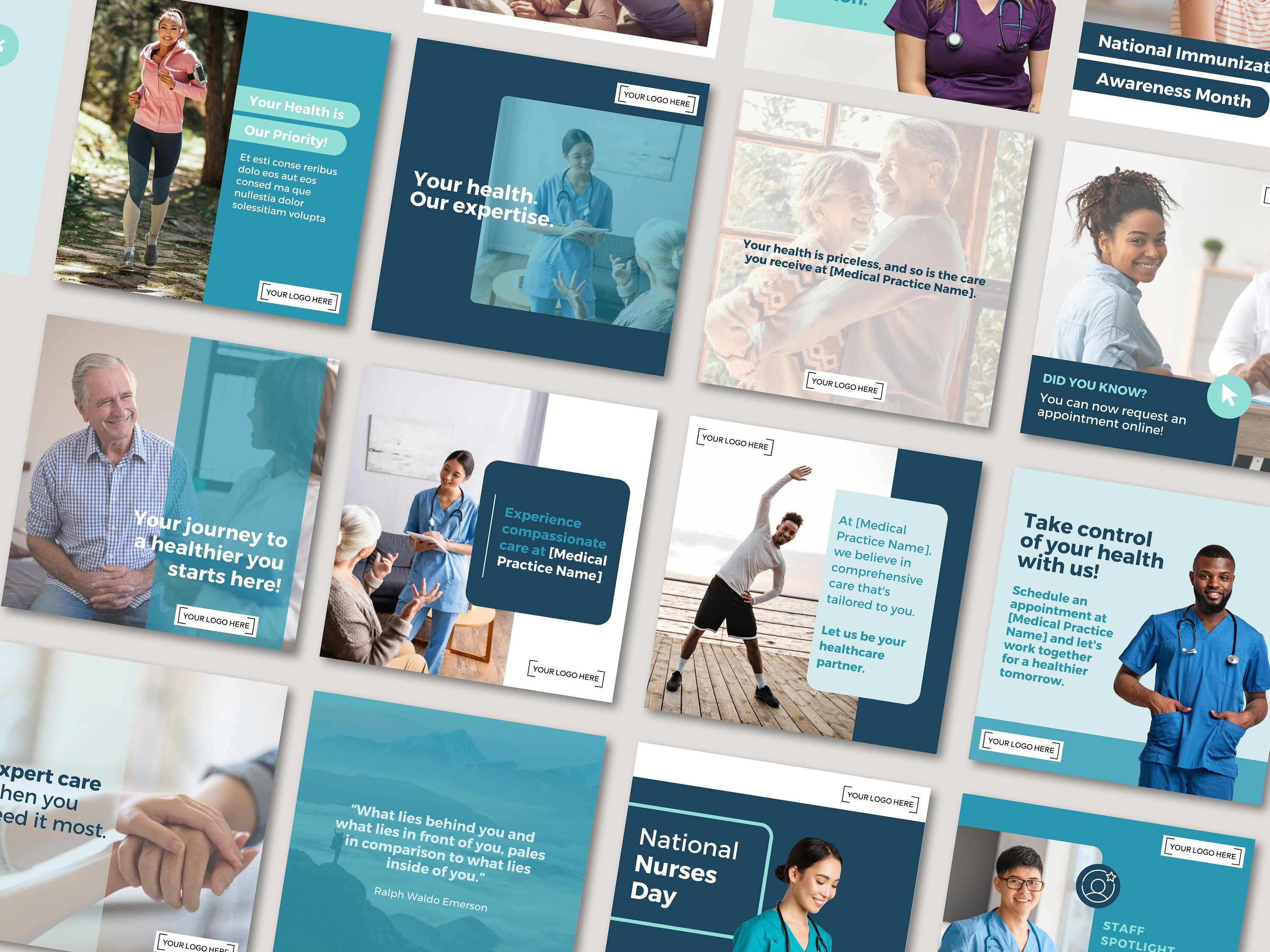Healthcare Social Media Templates | Canva Social Media Templates | Easy ...