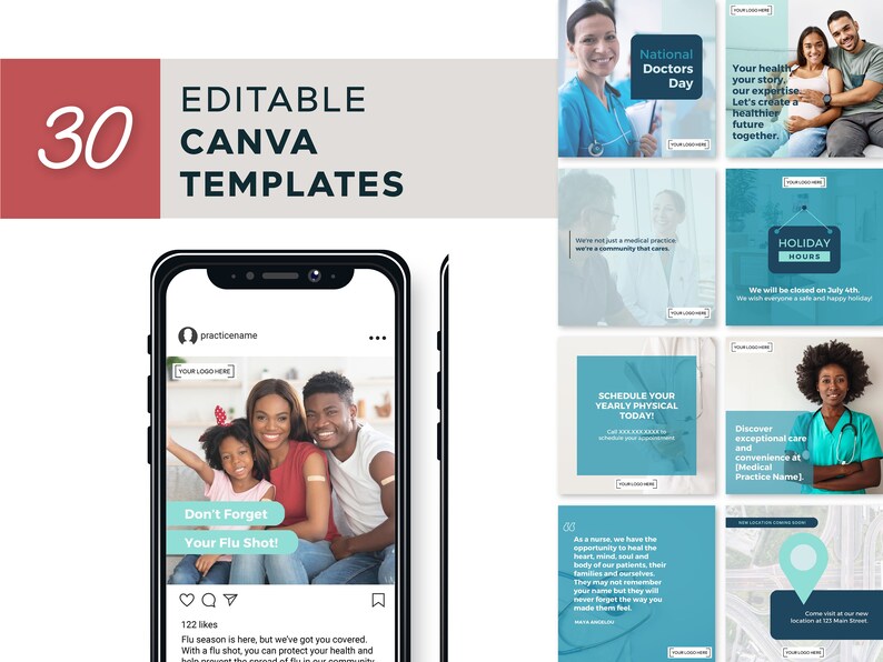 Healthcare Social Media Templates | Canva Social Media Templates | Easy ...