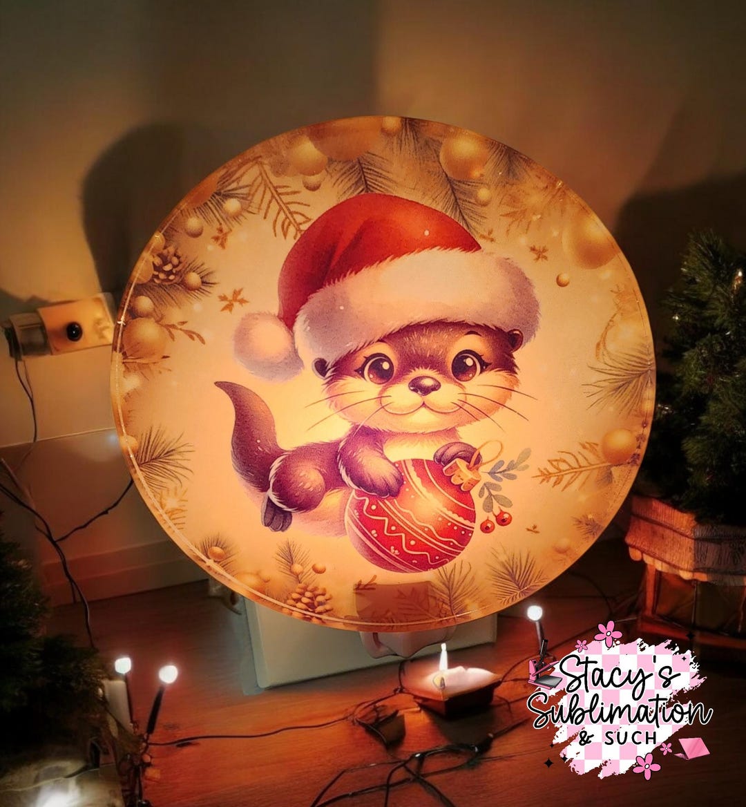 Christmas Otter Night Light - Etsy