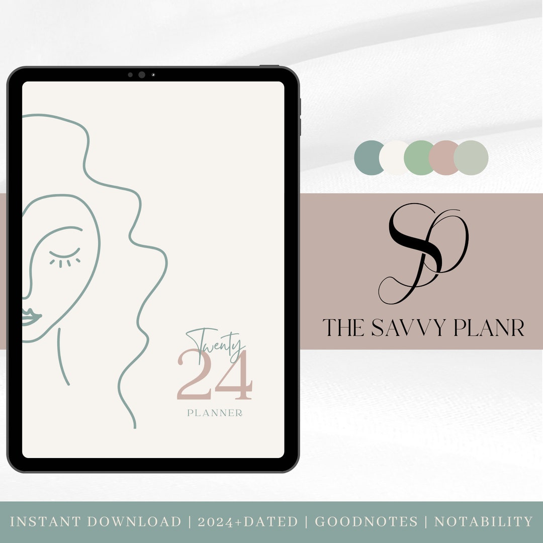 2024 Digital Planner, Goodnotes Notability iPad & Tablet Modern ...