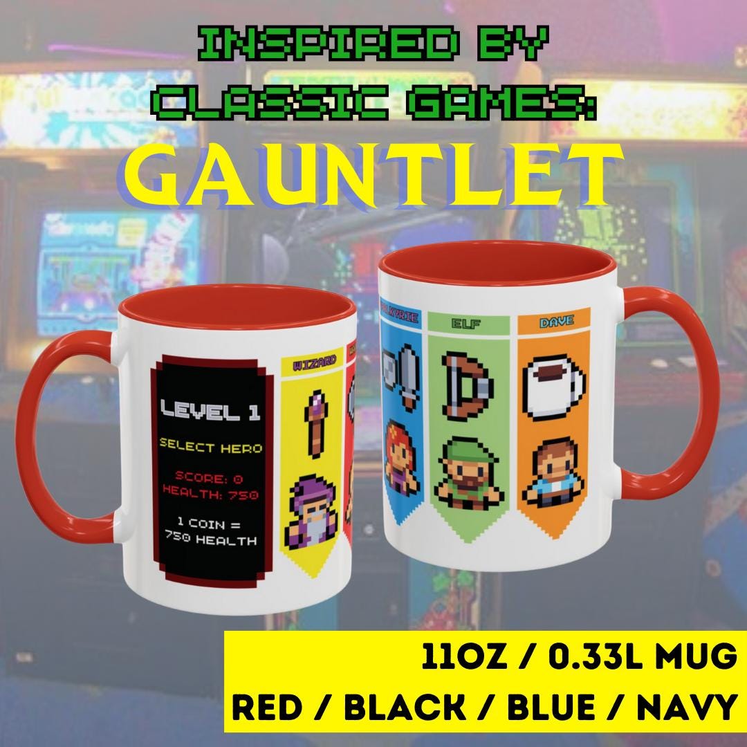 Gauntlet Inspired Mug: Retro Arcade Game Fan Gift (11oz) - Etsy