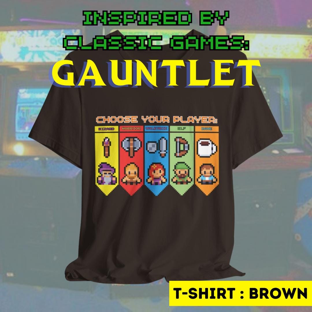 Gauntlet Inspired T-shirt: Retro Video Game Tee - Etsy
