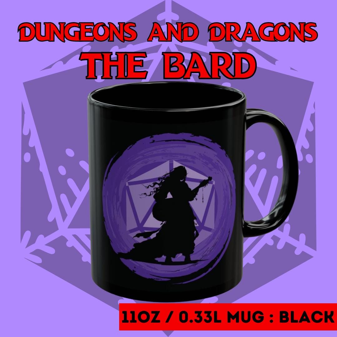 Dnd Female Bard Class Mug: Dungeons and Dragons Fan Gift (11oz) - Etsy