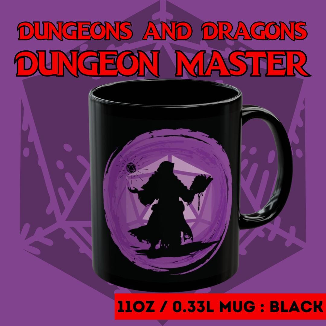 Dnd Dungeon Master Mug Black 11oz (0.33L): Dungeons and Dragons Fan ...