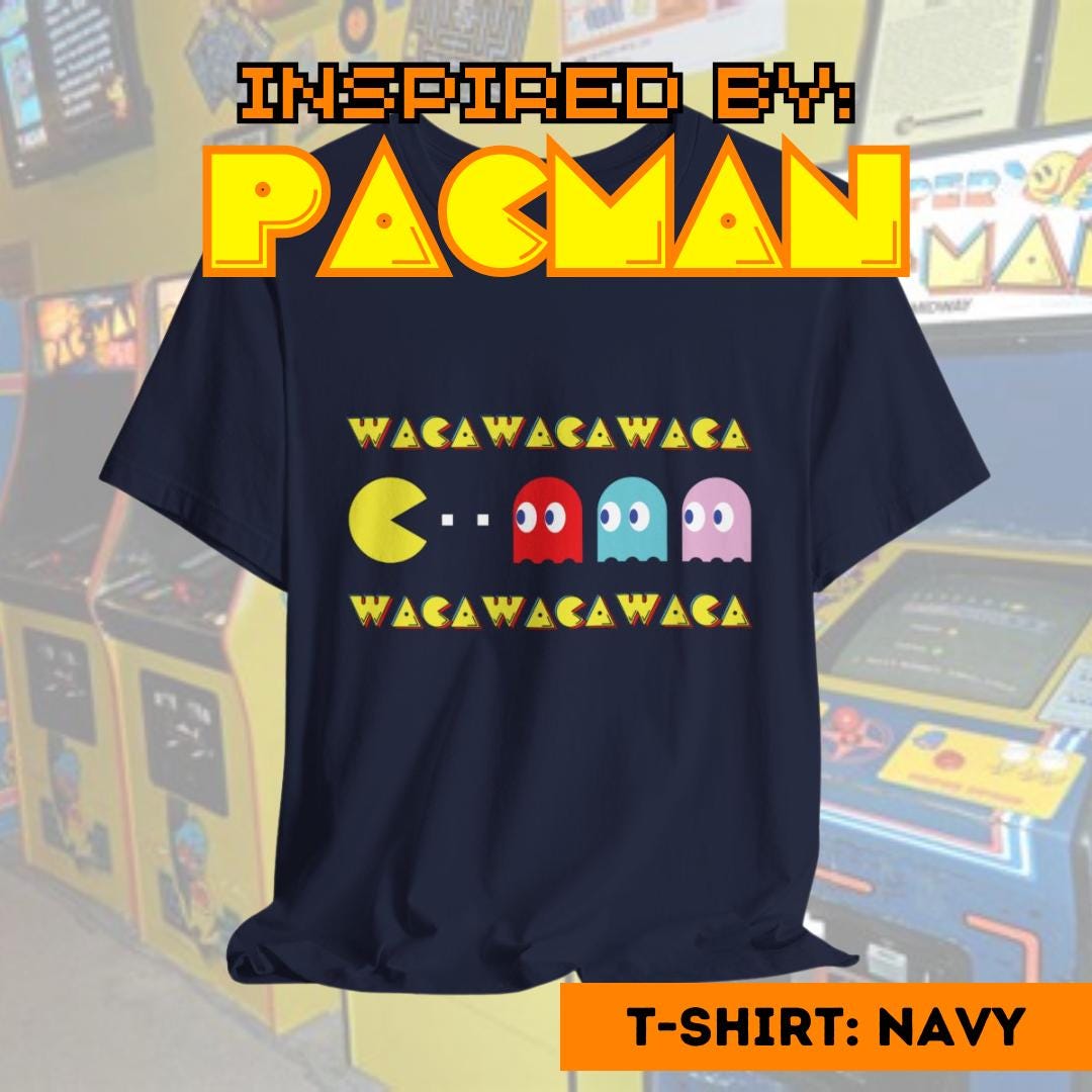 Pacman Inspired Retro Video Game T-shirt | Gaming Fan Shirt | Vintage ...