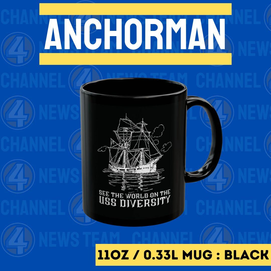 Anchorman Mug Black 11oz (0.33L) | Funny Diversity Old Wooden Ship Fan ...
