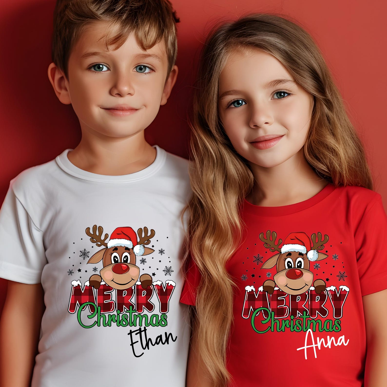 Custom Merry Christmas Reindeer Sweatshirt, Reindeer Christmas Shirt ...