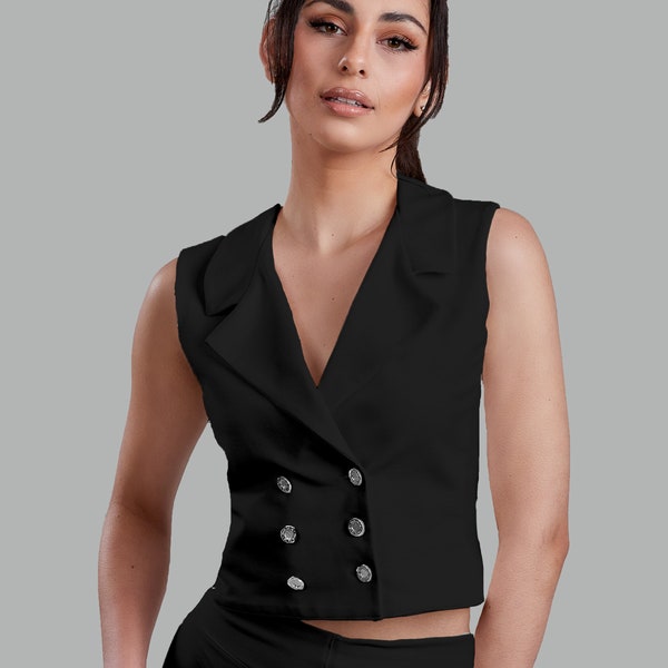 Double Breasted Vest - Etsy