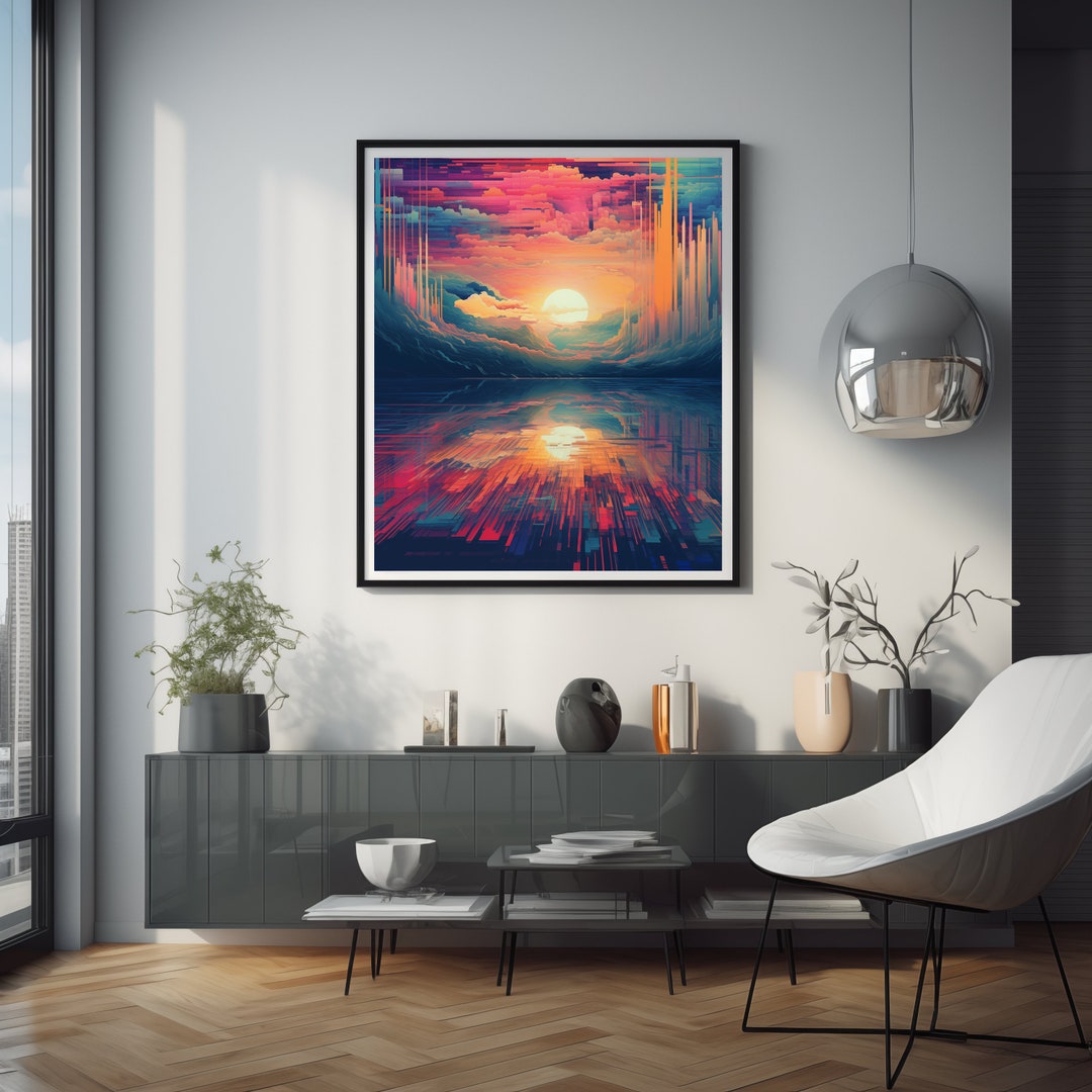 Glitch, Pixel Art, Pixel, Decoration, New Home, Wall Art, Home Decor ...