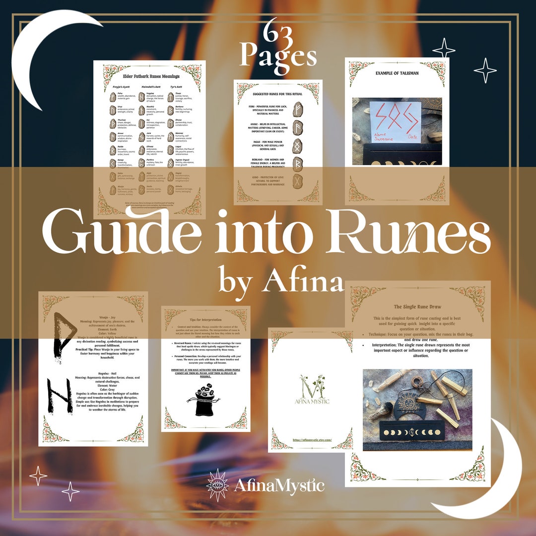 Reading and Talisman Runic Guide With Runes Description, Divination ...