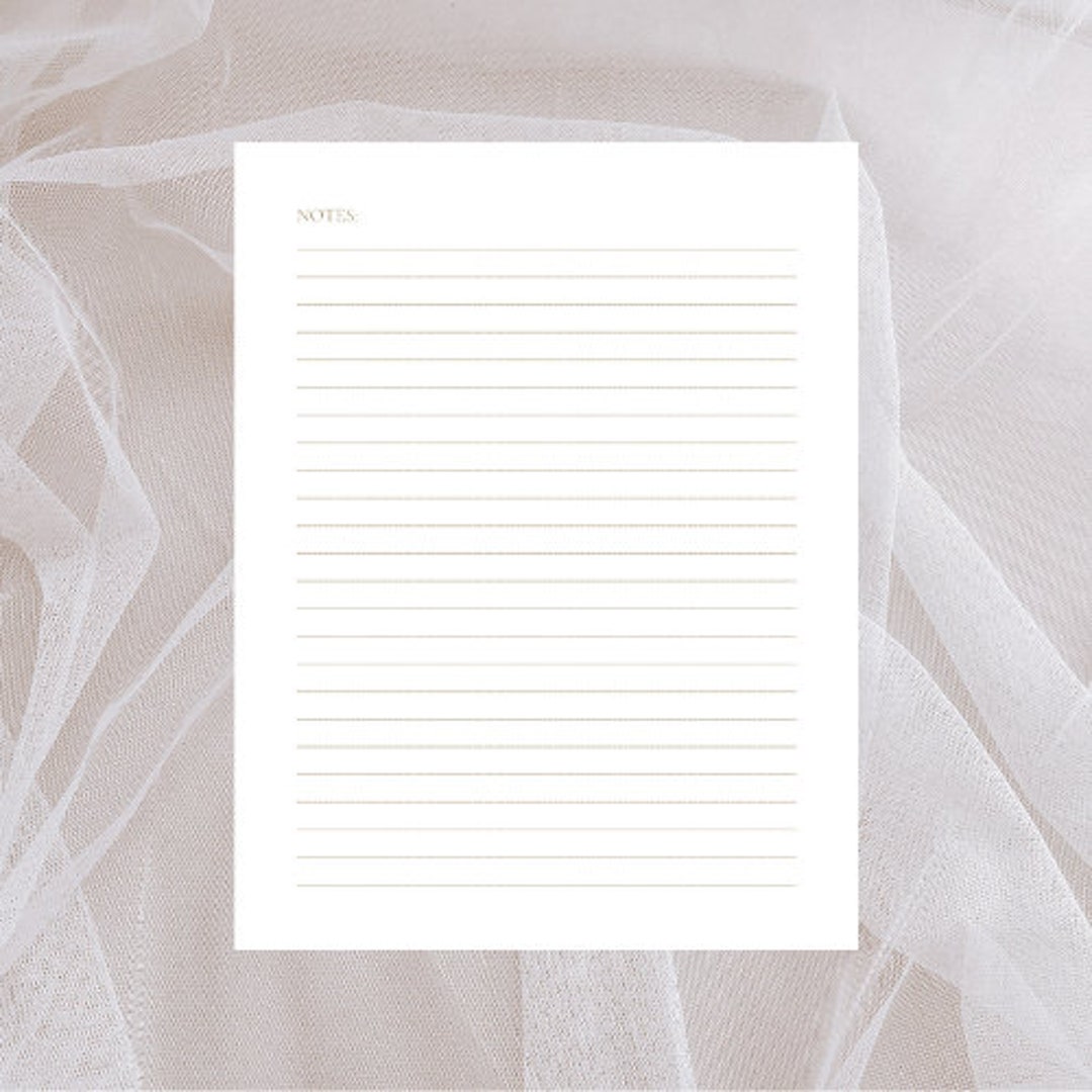 Chic Notes. A4 Portrait Instant Printable Download. - Etsy