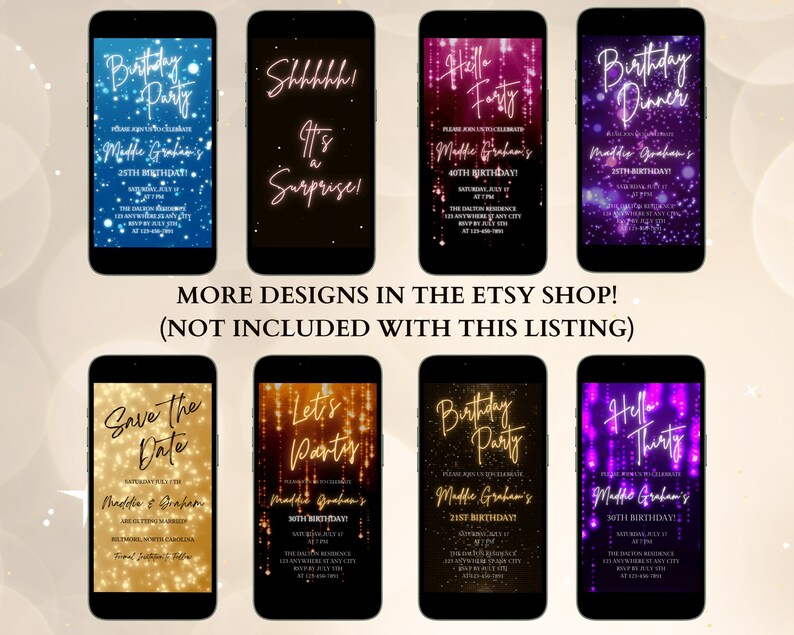 Digital Birthday Party Invitation, Animated Video Birthday Invite W ...