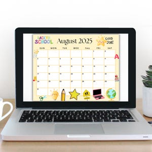 EDITABLE August 2025 Calendar, Printable Back to School Calendar ...