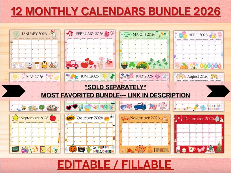 Editable April 2026 Calendar, Easter Printable Calendar W/ Sunshine ...