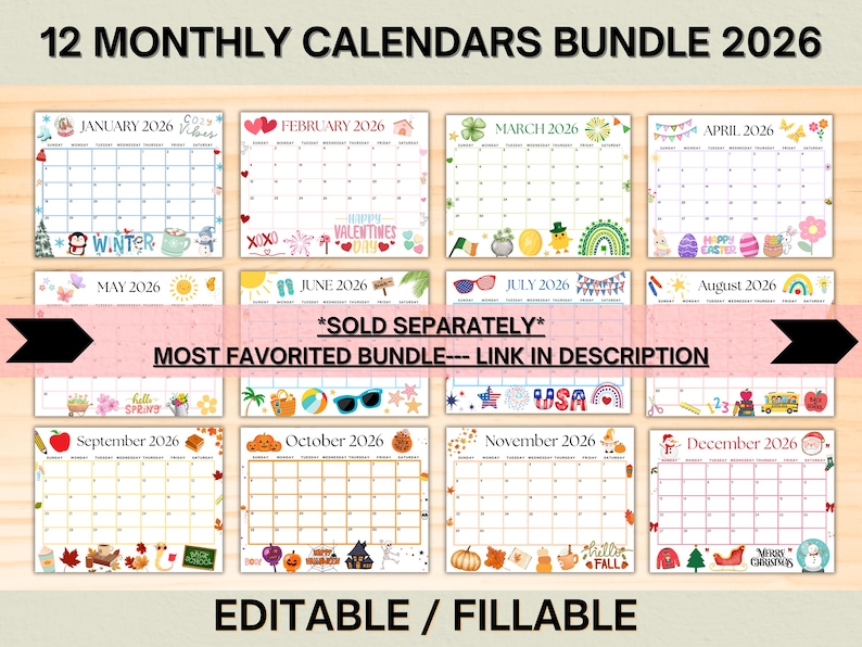 Editable October 2026 Calendar, Printable Cute Calendar W/ Happy ...
