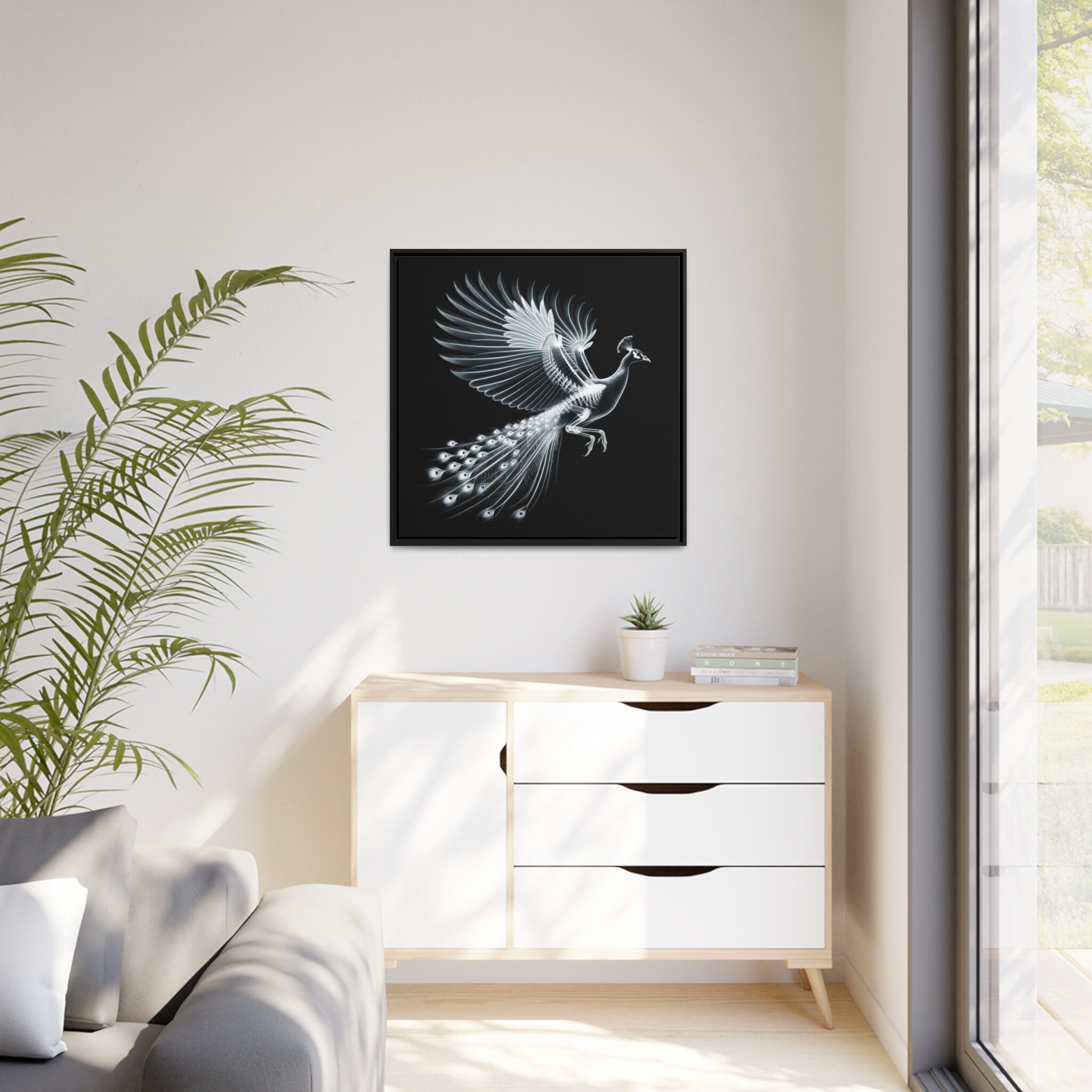 Framed X-ray Art | Peacock Wall Art | X-ray Avian Collection ...