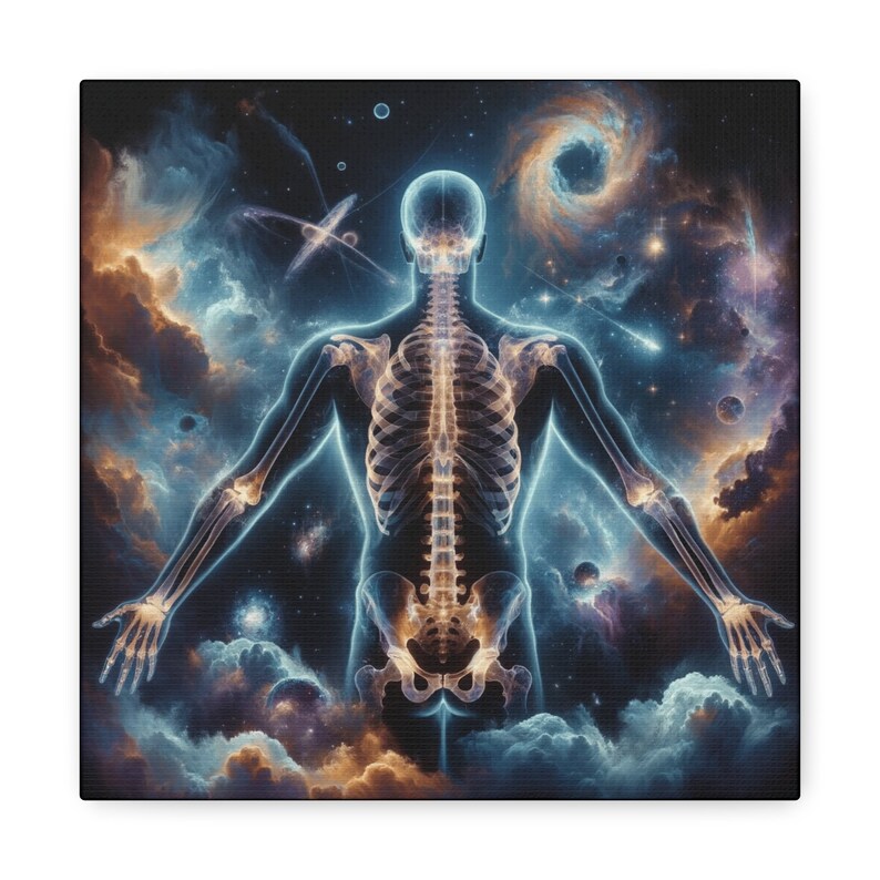 X-ray Art | Cosmic Skeleton | Radiology Gift | Skeleton Art | Human ...